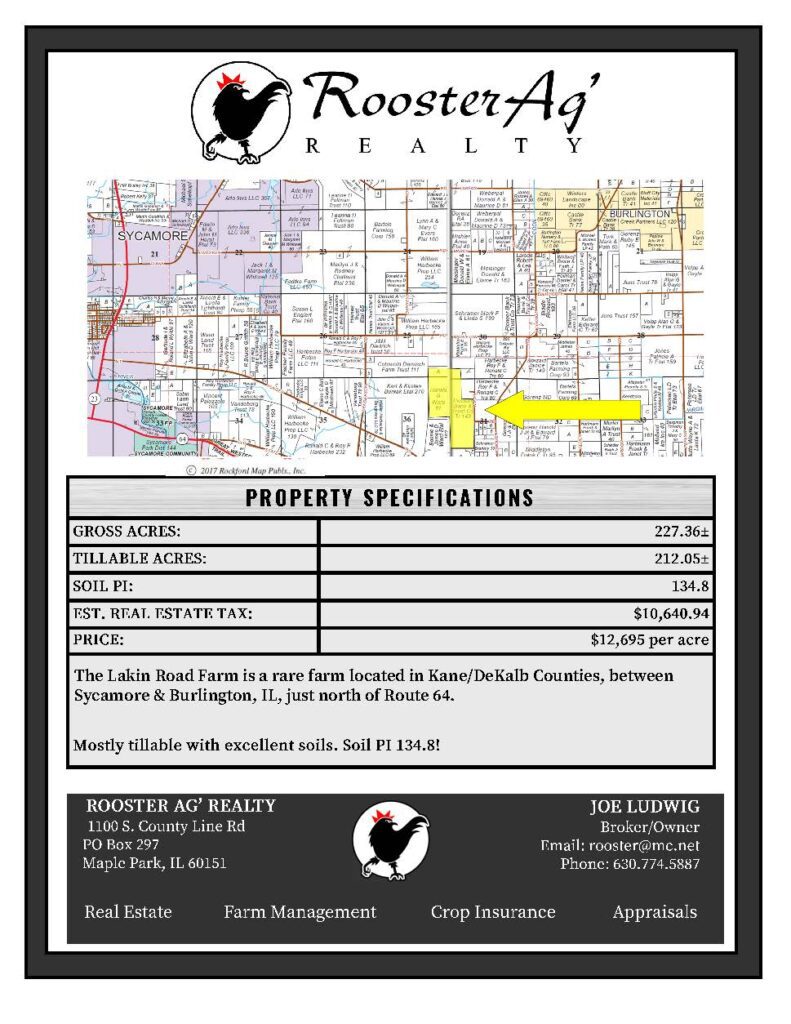 The Lakin Road Farm | Kane County, IL | Rooster Ag' Realty