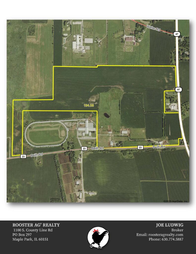 The Beith Road & Route 47 Farm | Kane Co, IL | Rooster Ag' Realty
